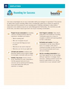 Rounding for Success | Labor Management Partnership